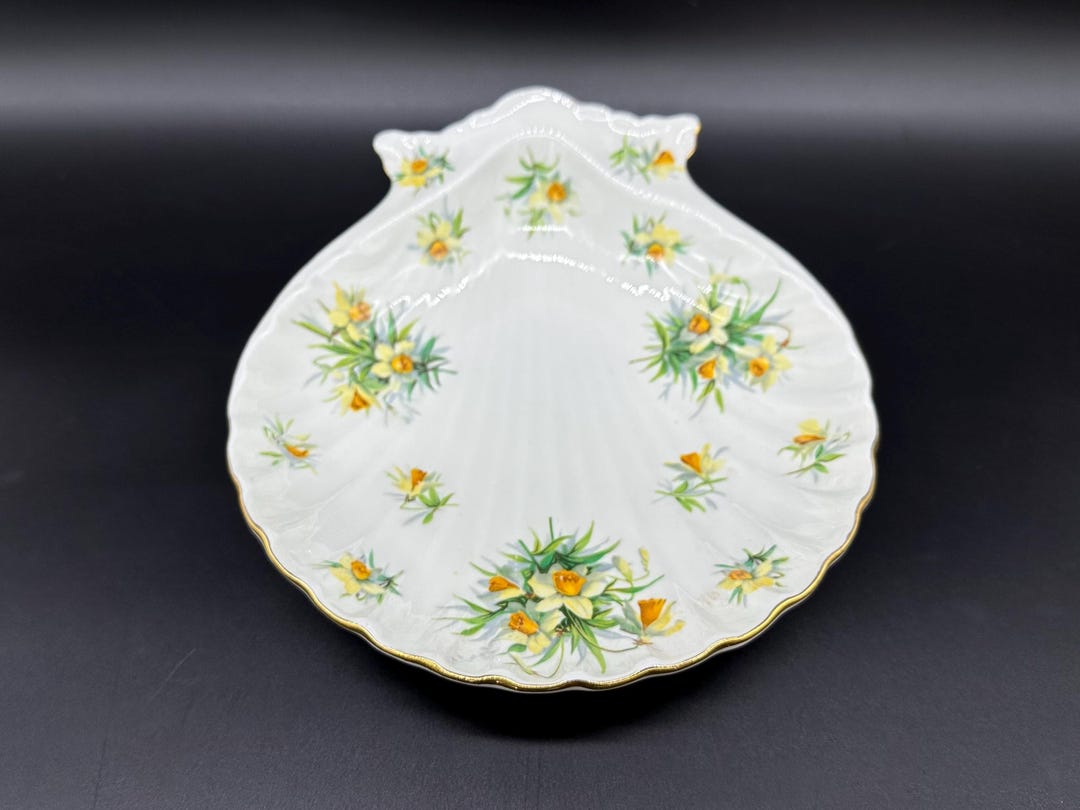 Hammersley Yellow Jonquils Shell Shape Dish Bone China England - Etsy