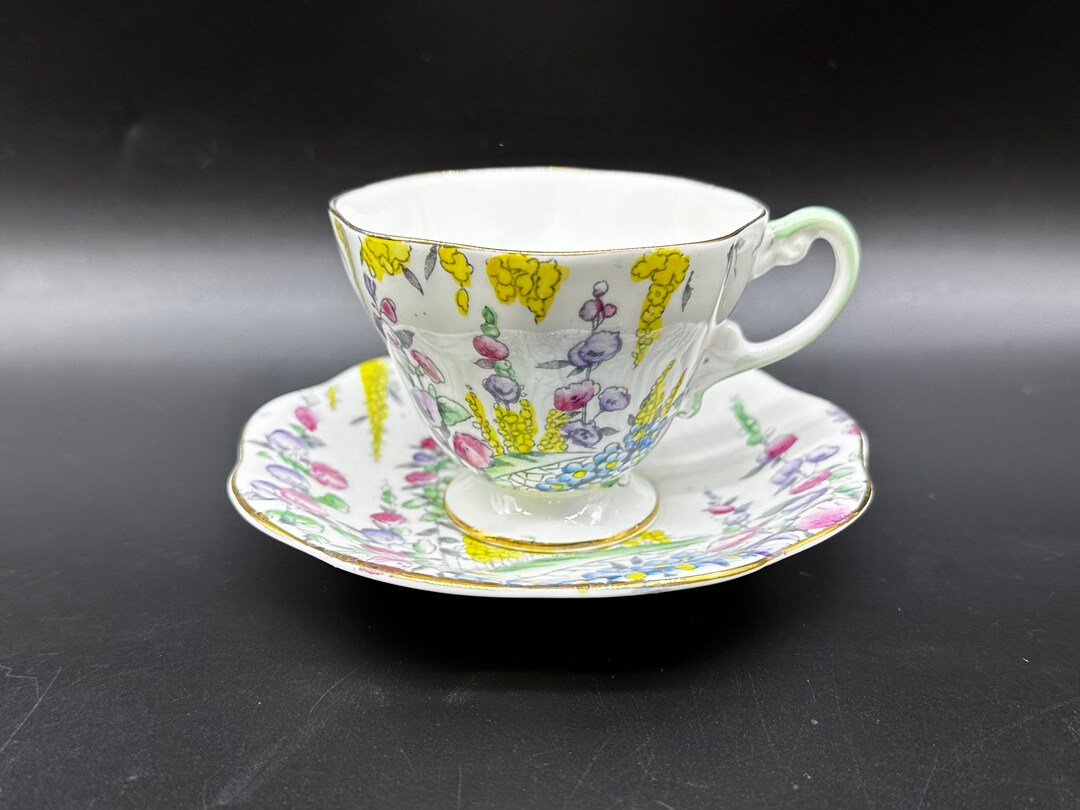 Foley Garden Path Tea Cup and Saucer Set Bone China England - Etsy