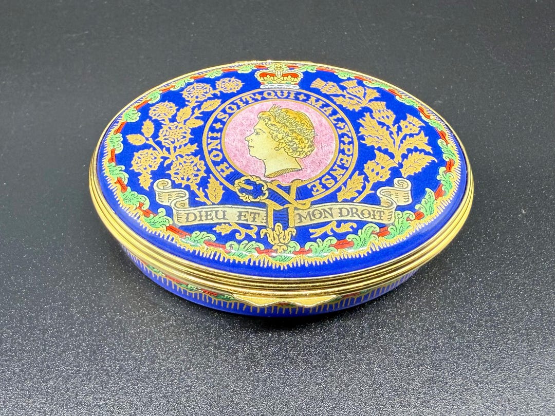 Halcyon Days Queen Elizabeth II 80th Birthday Enamel Box England - Etsy