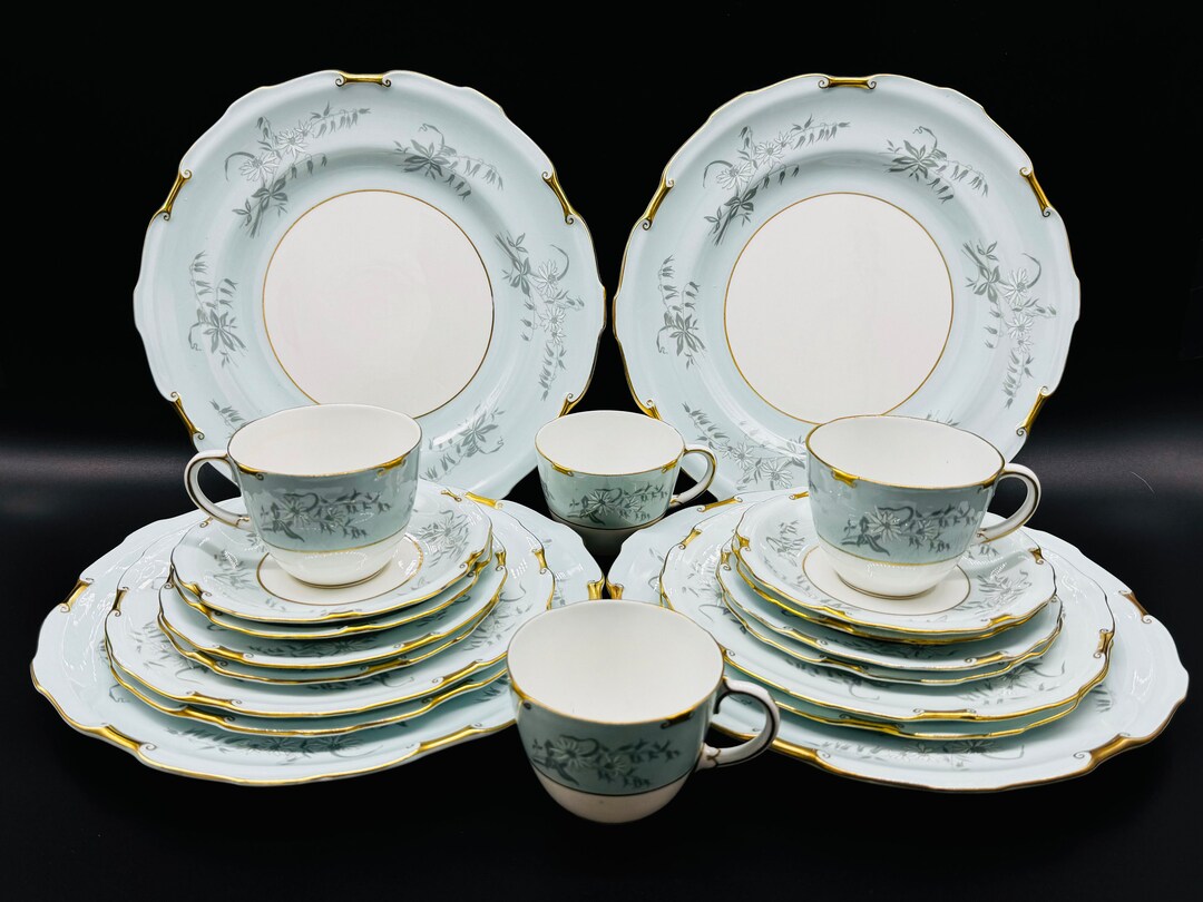 Royal Crown Derby Alpine 5 Piece Place Setting X 4 Bone China England ...