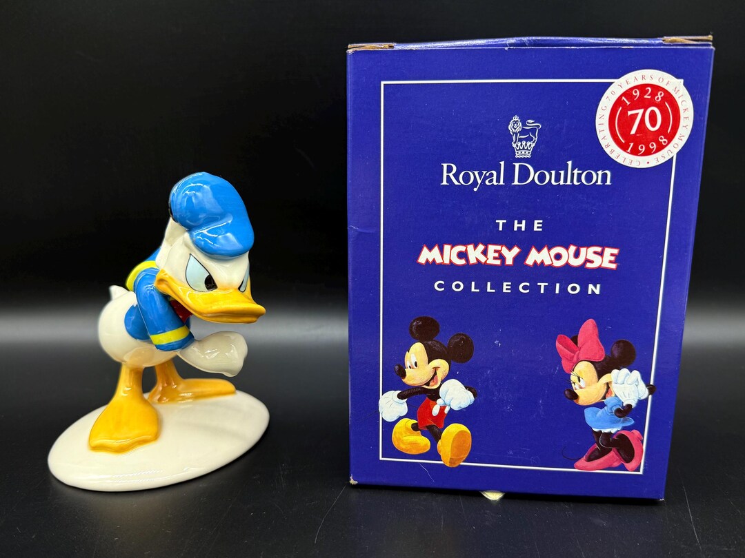 Royal Doulton Mickey Mouse Collection Donald Duck Figurine England With ...