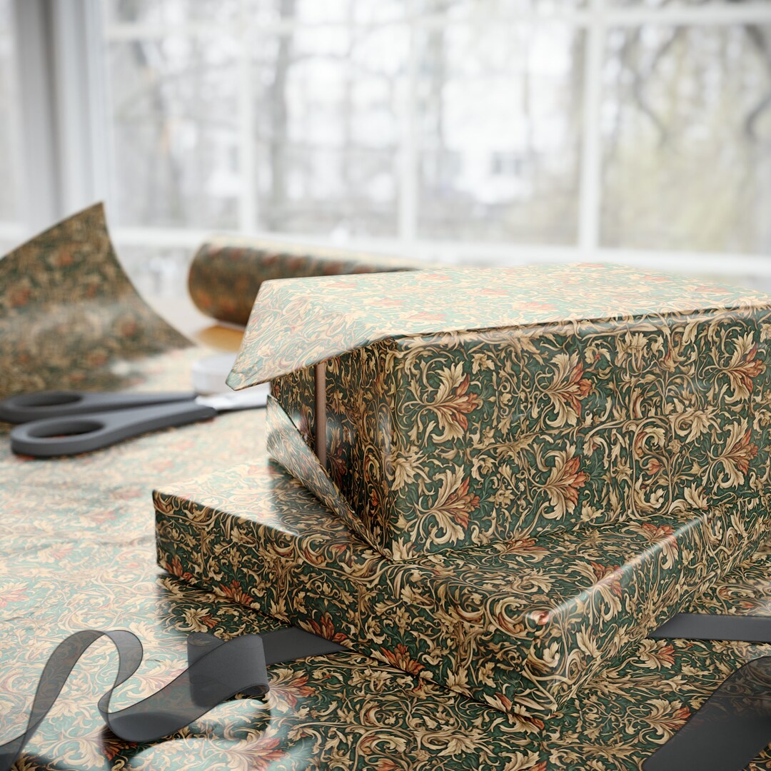 Wrapping Papers, Wrapping Paper With Floral Print, Luxury Plant Print ...