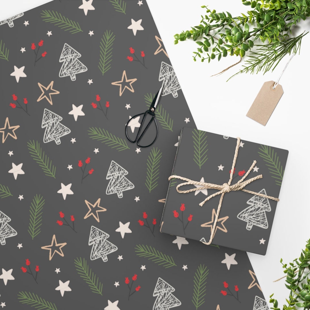 Wrapping Paper Christmas Wrapping Paper Winter Wrapping - Etsy