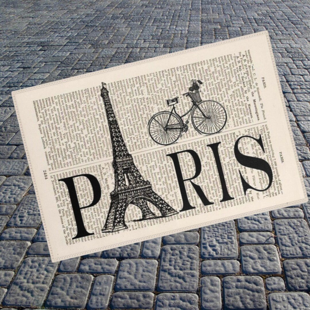 Area Rugs, French Rug, Paris Theme Rug, Paris Theme Mat , Bathroom ...