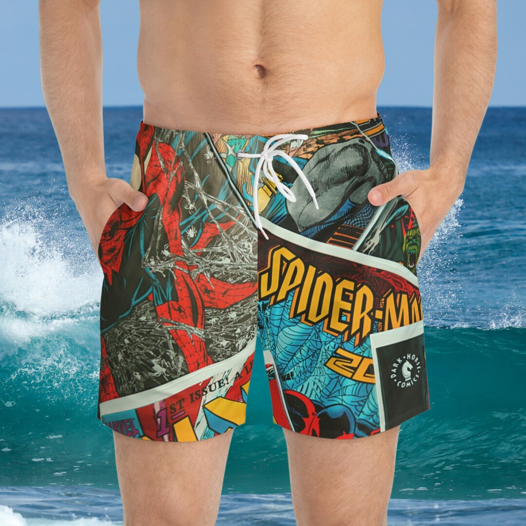 Swim Trunks, Swim Trunks With Spiderman, Swimming Trunks in the Theme ...