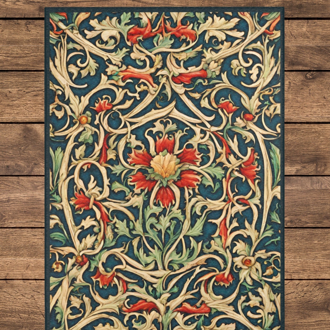 Area Rugs, Forest Rug, Nature Inspired Rug, Carpet With Fancy Floral ...