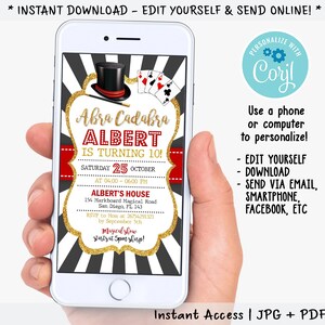 Magic Show Invitation Magician Birthday Invitation Magic - Etsy