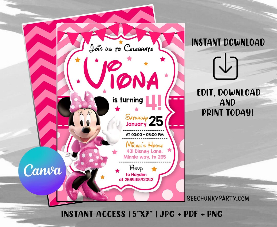 Editable Birthday Party Invitation, Digital Invitation, Editable With ...