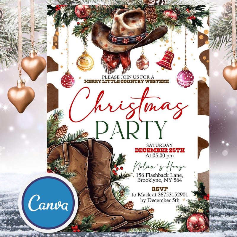 Cowboy Party Invite - Etsy