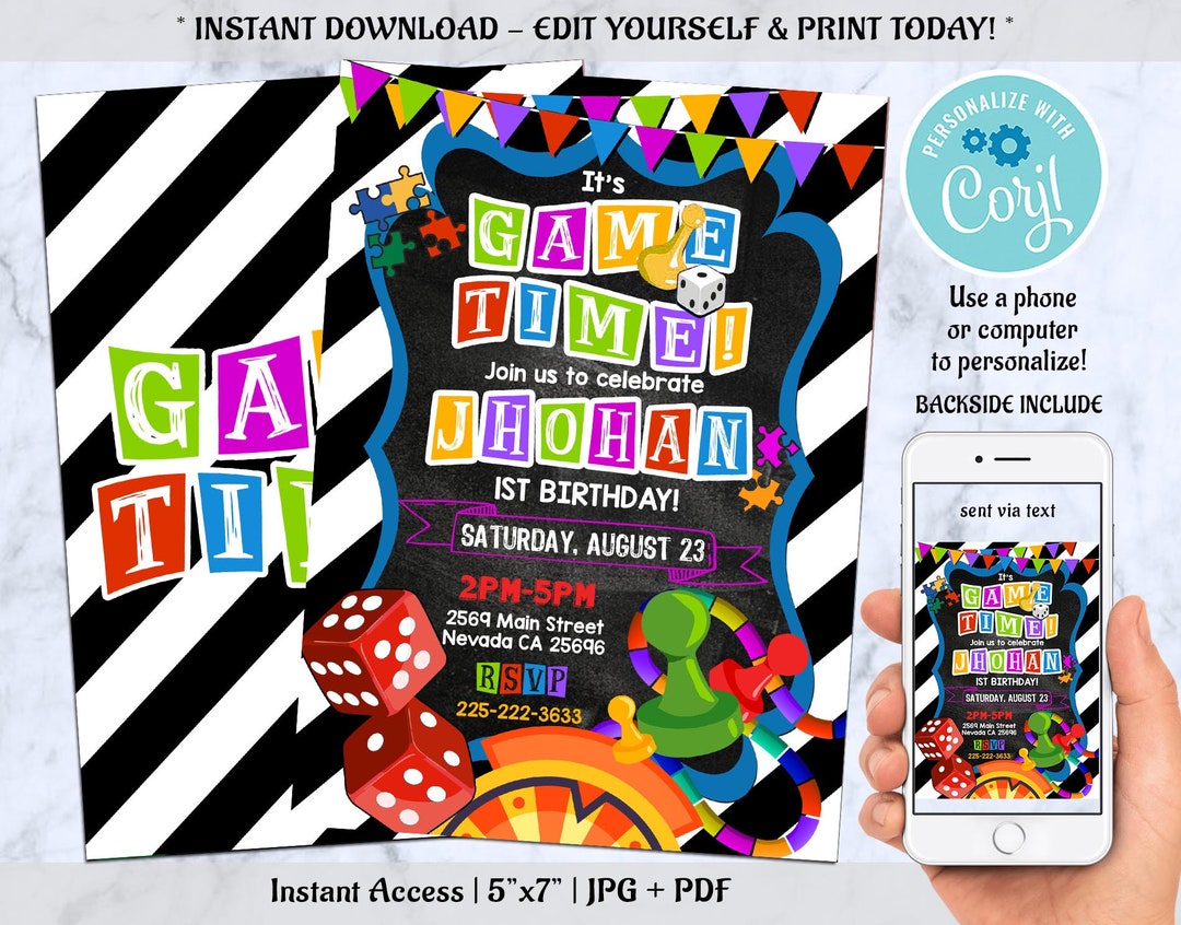 Game Night Invitation Game Invitation Game Birthday - Etsy