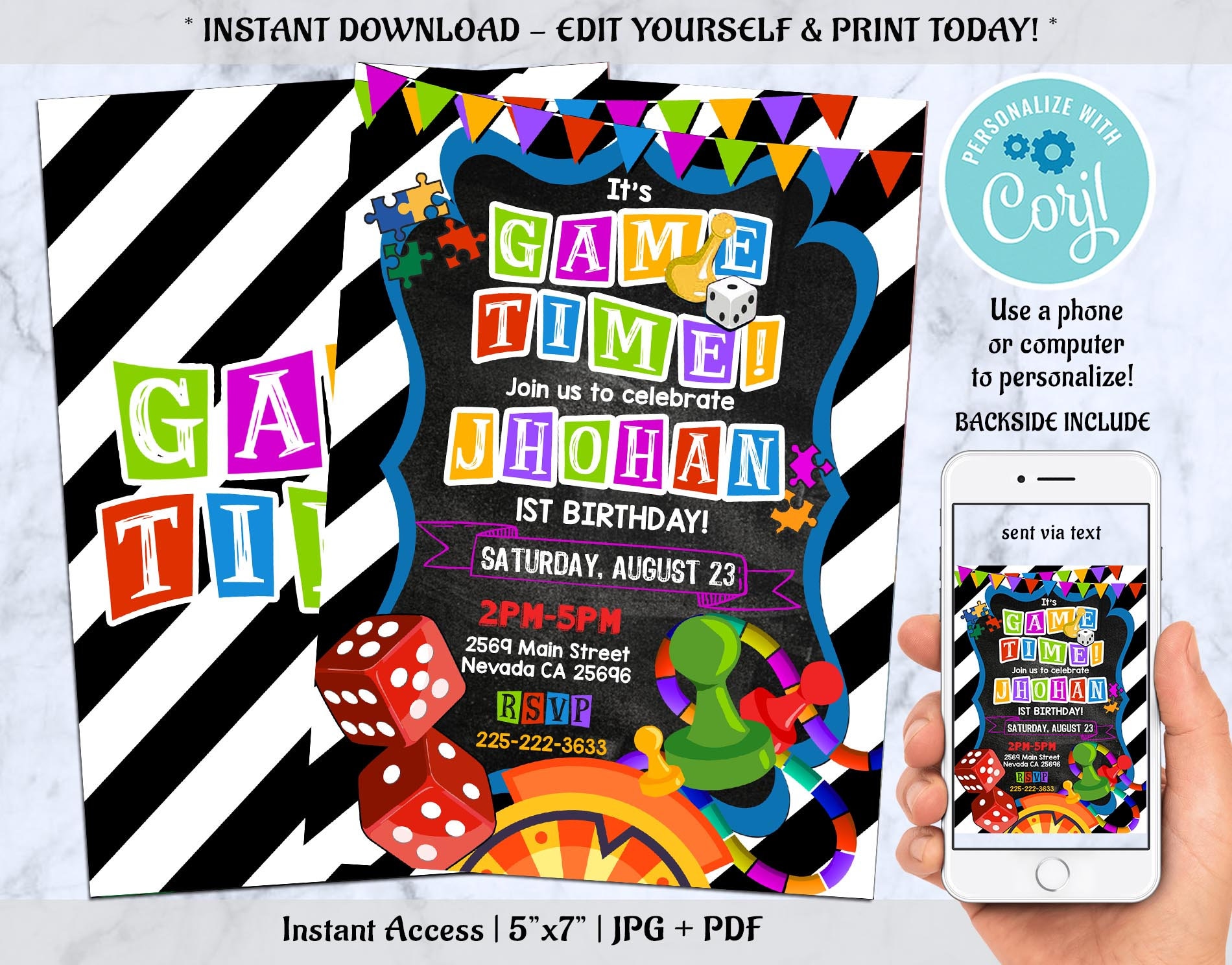 Game Night Invitation Game Invitation Game Birthday - Etsy
