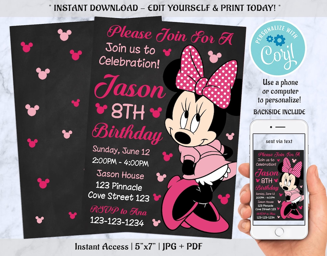 Editable Birthday Party Invitation, Digital Invitation, Editable With ...