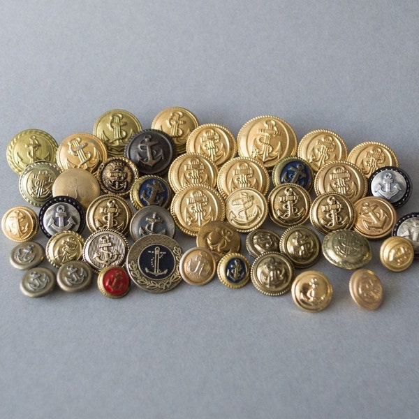 Navy Uniform Buttons - Etsy