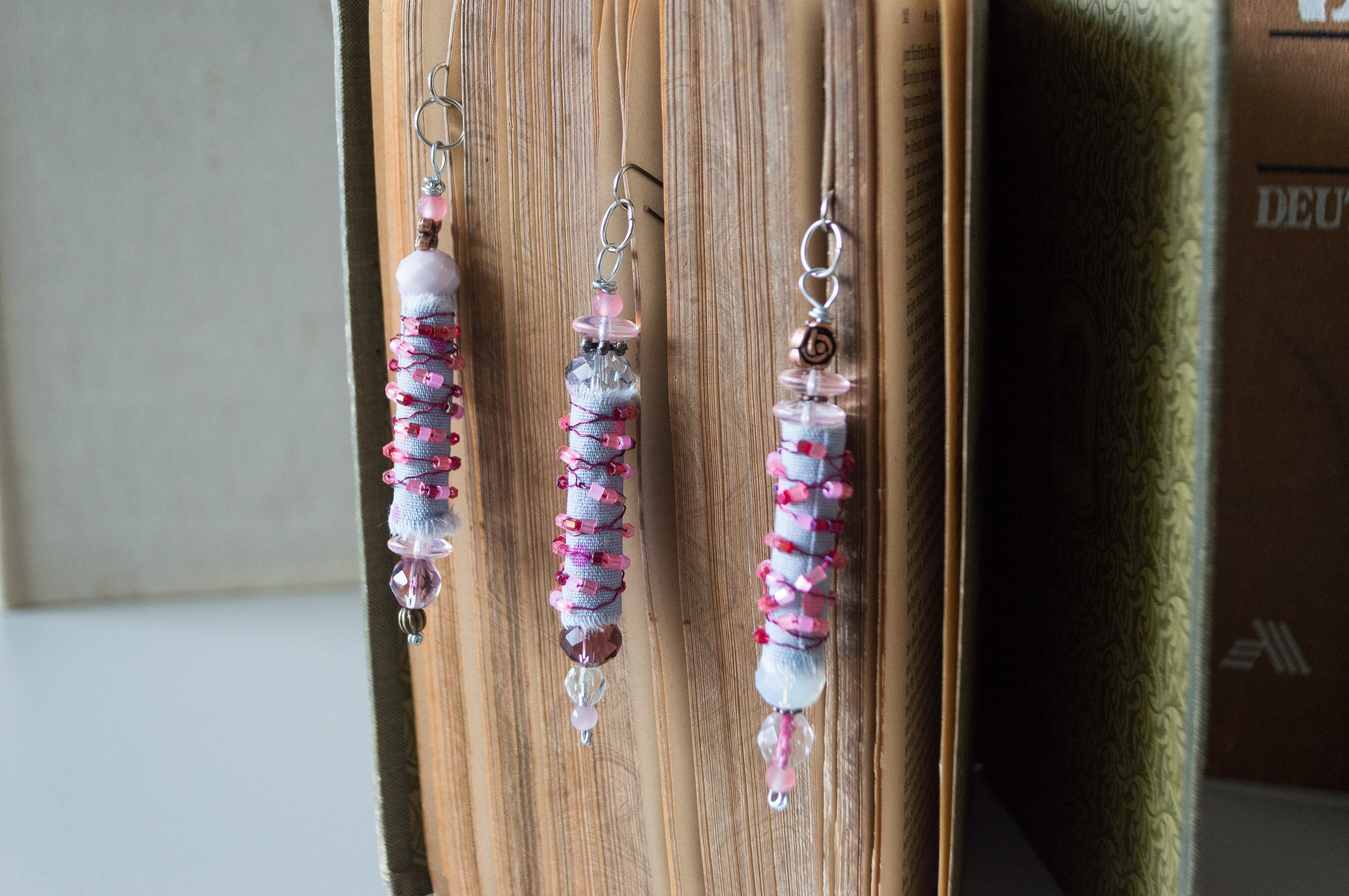 Junk Journal Beaded Dangles, Boho Beads, Embellishment Kit, Charm Set ...