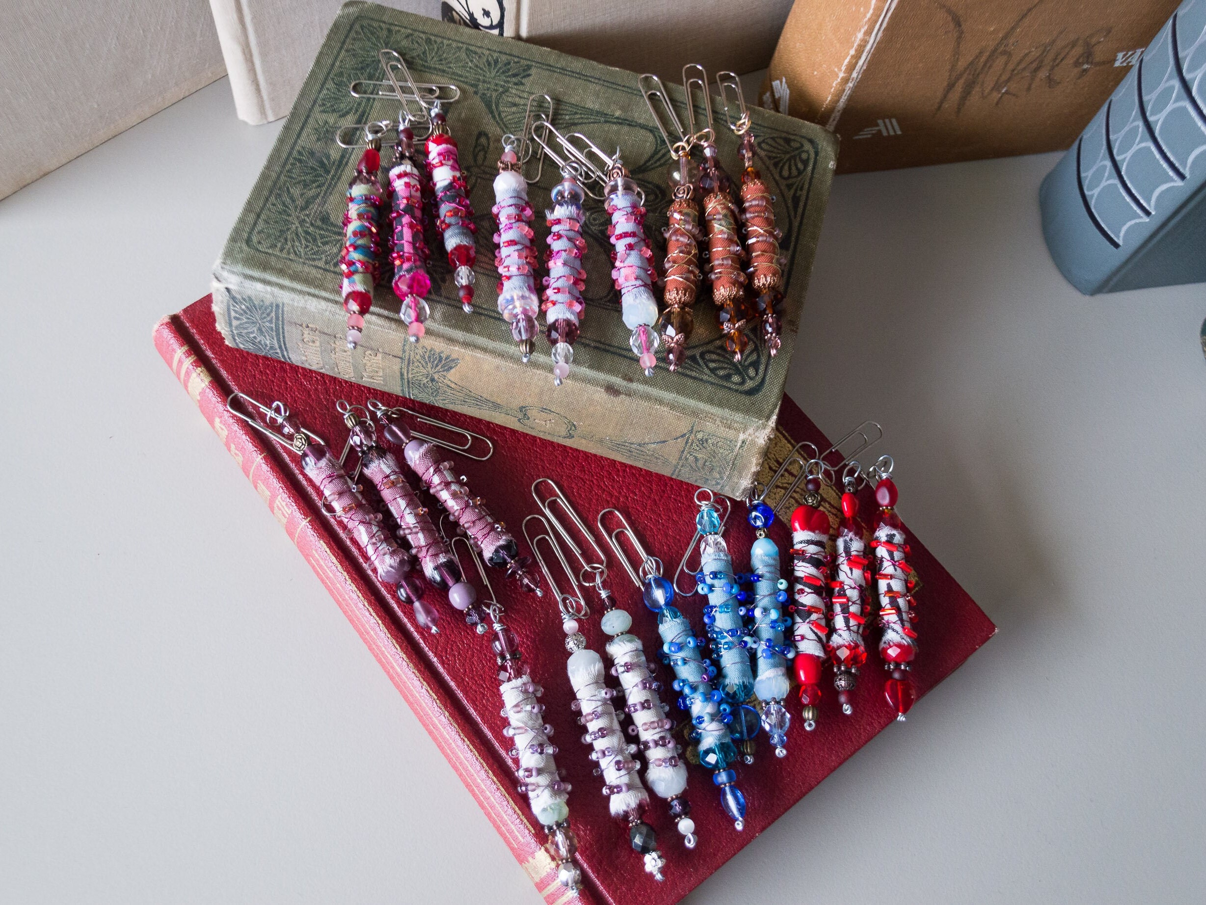 Junk Journal Beaded Dangles, Boho Beads, Embellishment Kit, Charm Set ...