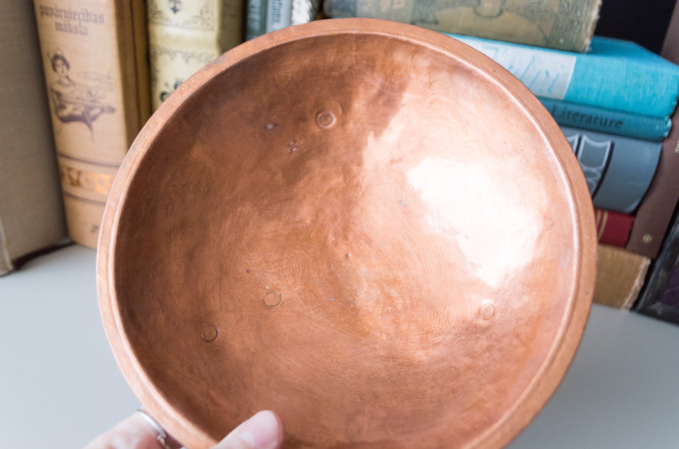 Footed Copper Bowl Decorative Dish Scandinavian Vintage - Etsy