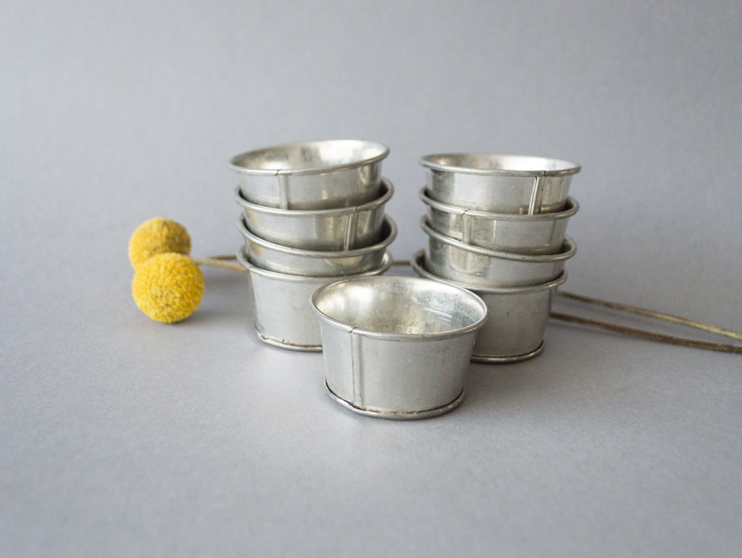 Muffin Tins Set of 9 Tarnished Food Photo Props Swedish Vintage - Etsy