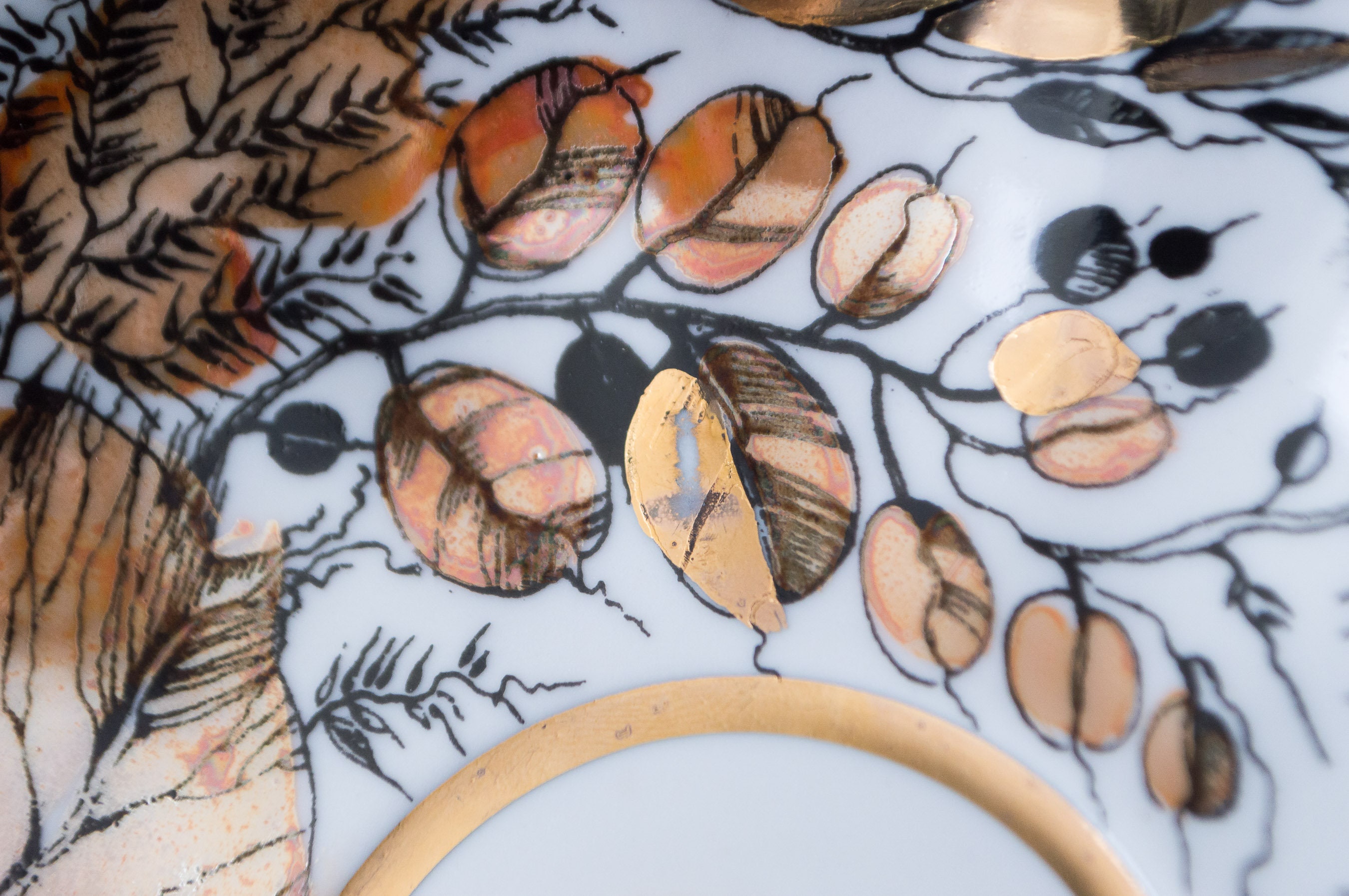 Tea Set LFZ Porcelain Autumn Leaves Floral Bold Rich Collectible - Etsy