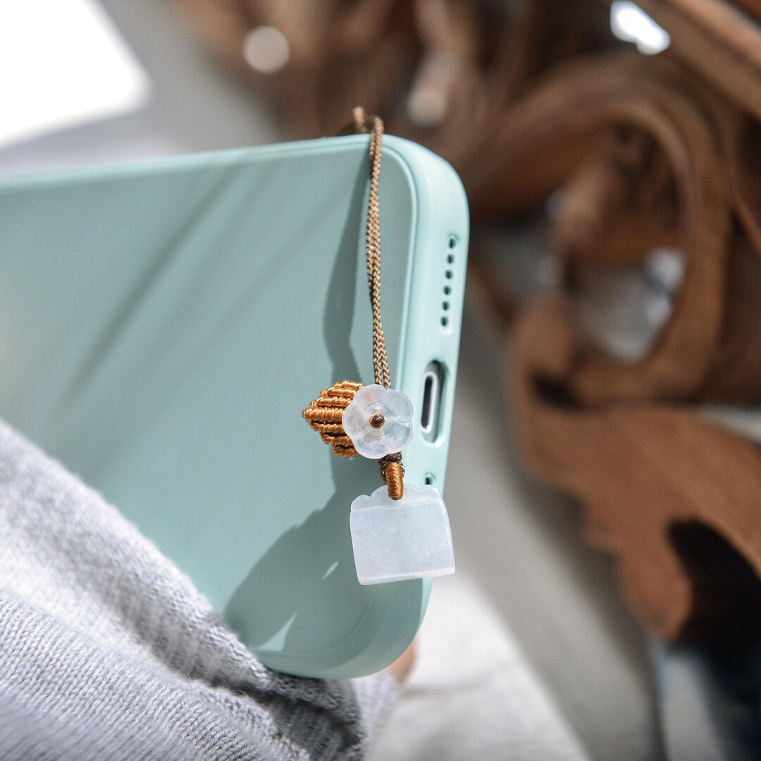Natural Type A Burma Jadeite Jade Lock Hanging Purse Charm/mobile Phone ...