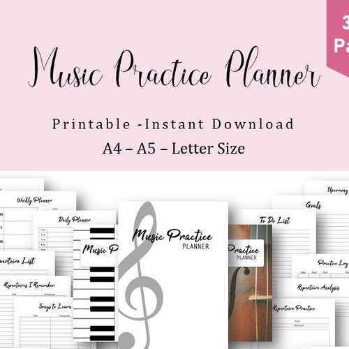Music Teacher Planner Printable Musician Journal Piano | Etsy