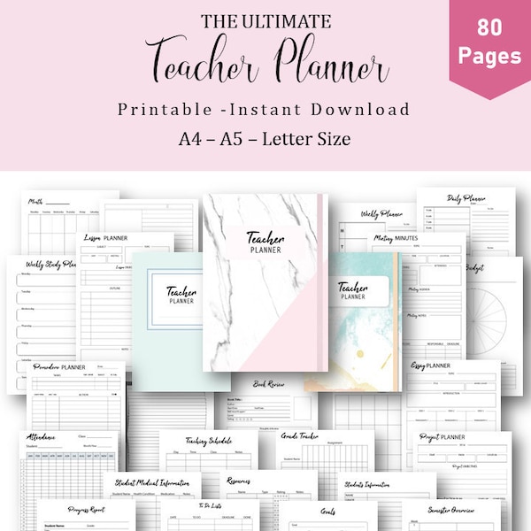 Teacher Planner - Etsy