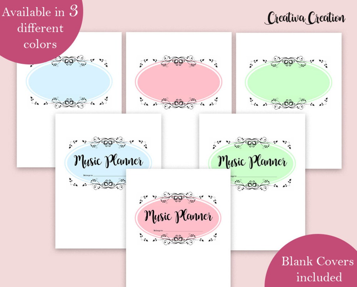 MUSIC PLANNER PRINTABLE, Practice Plan, Printable Planner, Music ...