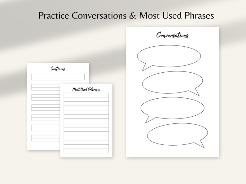 Language Study Planner Printable: Foreign Language Learning Journal ...