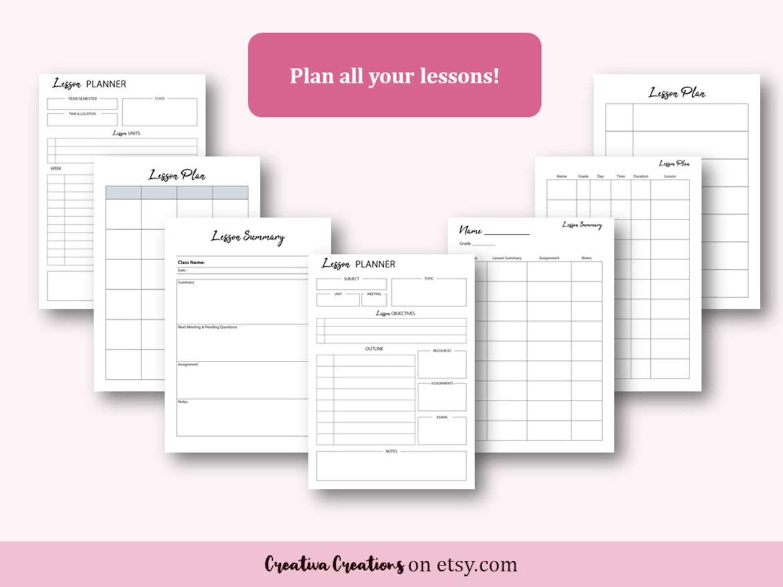 Teacher Planner Printable Teaching Journal | Classroom & Private ...