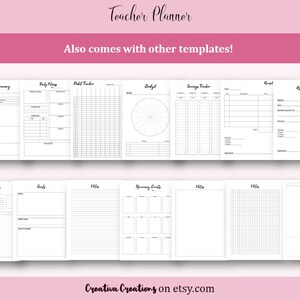Teacher Planner Printable Teaching Journal Classroom & Private Teacher ...