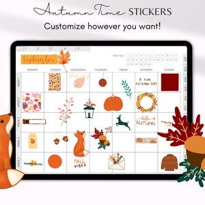 300+ Autumn Time Digital Planner Sticker Set | September October ...