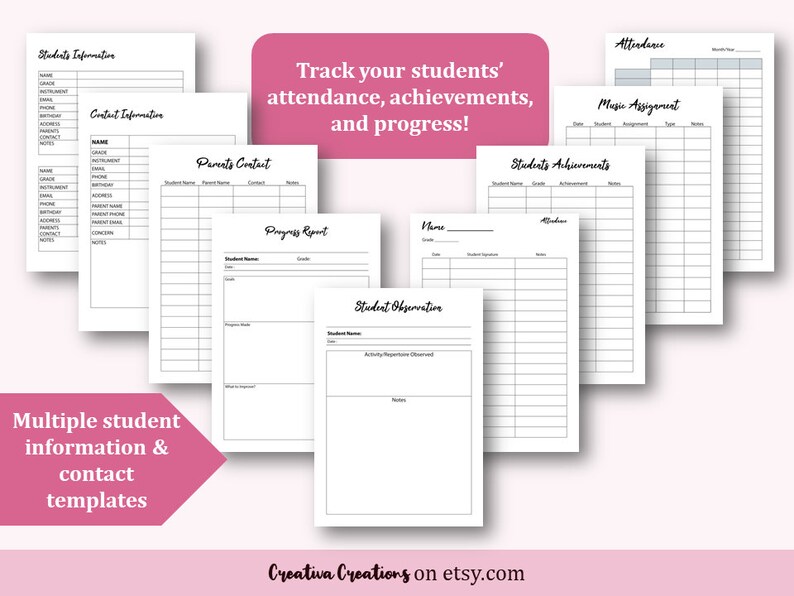 Music Teacher Planner Printable Musician Journal Piano - Etsy Canada