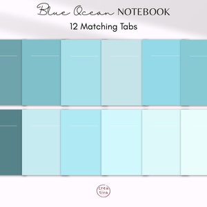 12 Subjects Hyperlinked Digital Notebook With Bonus Digital Stickers ...