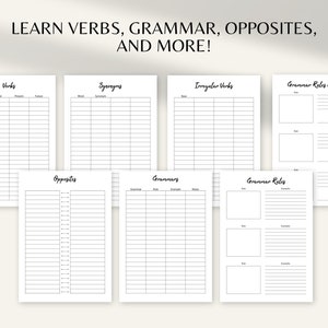 Language Study Planner Printable, Language Learning Journal, Language ...
