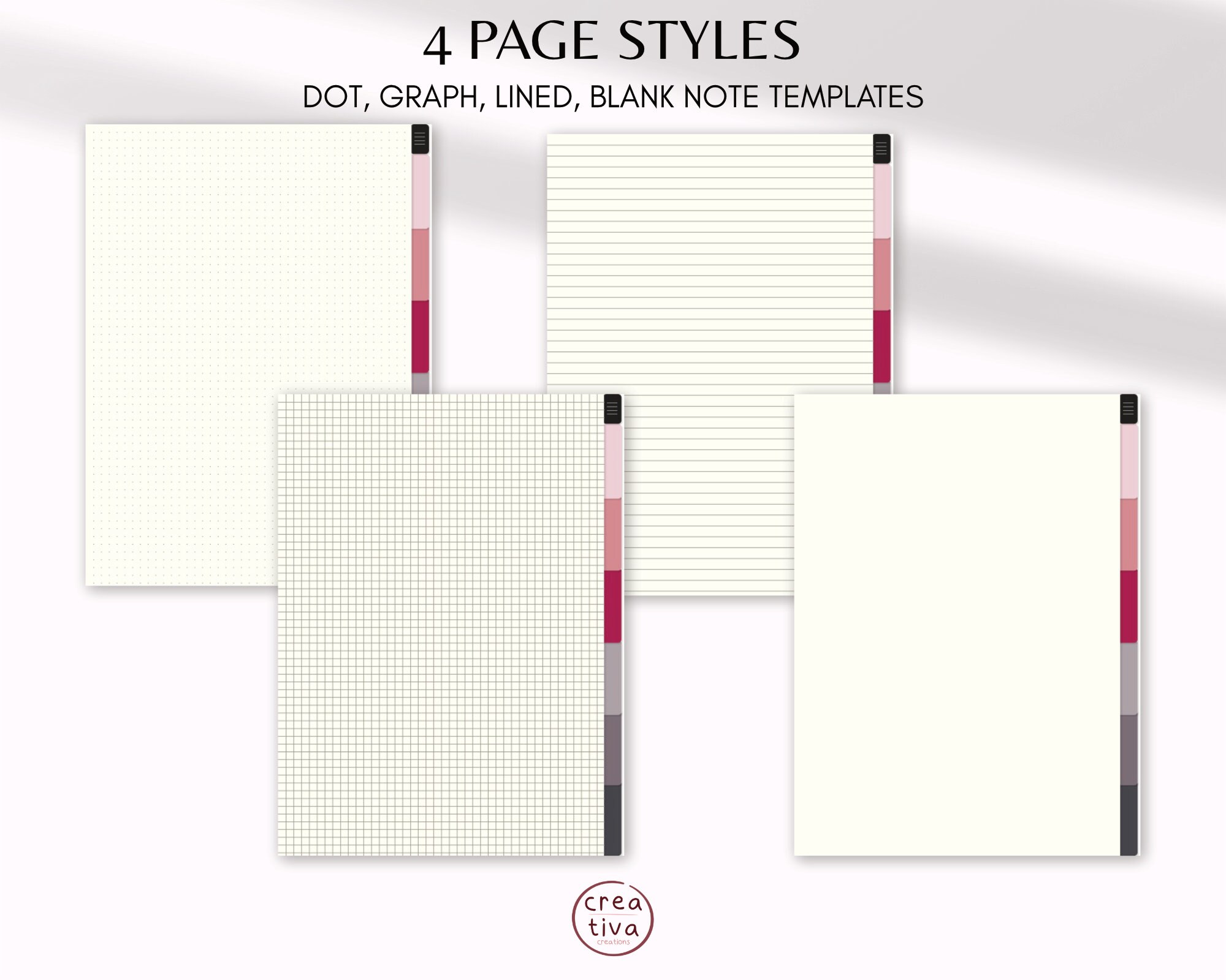 6 Subjects Floral Digital Notebook Beautiful Digital Notebook Goodnotes ...