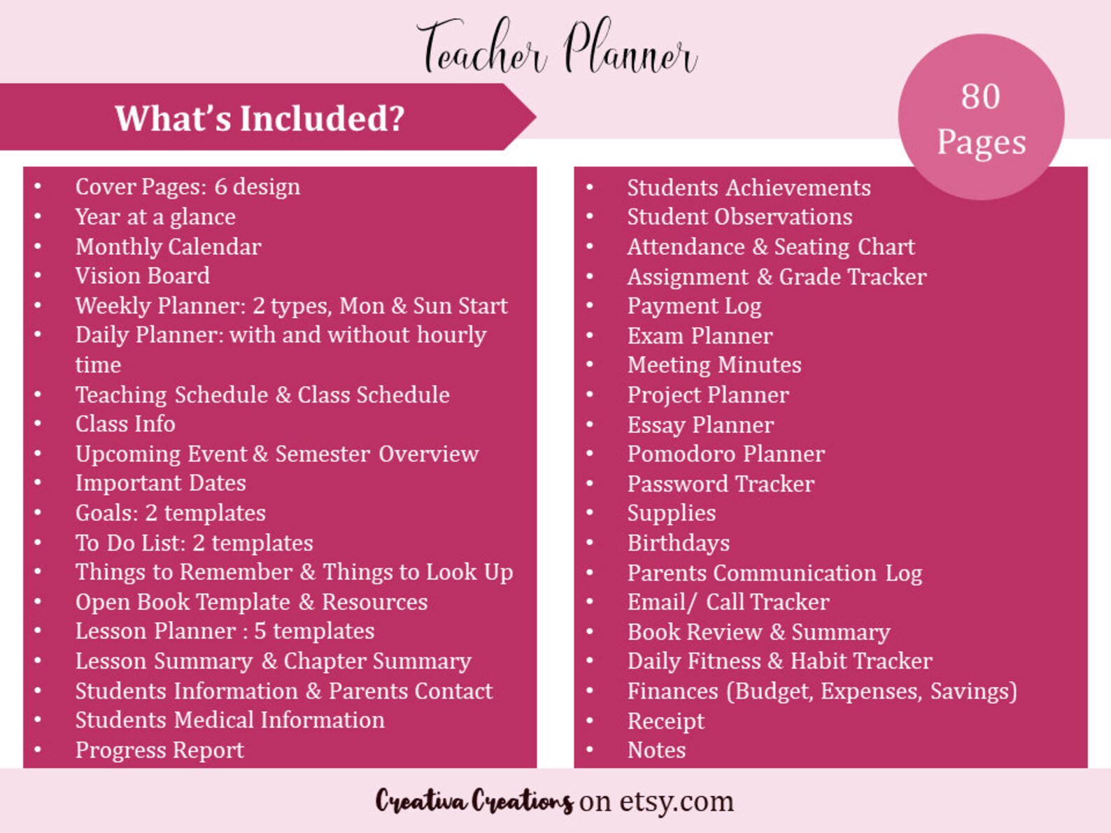 Teacher Planner Printable Teaching Journal Classroom & | Etsy Canada