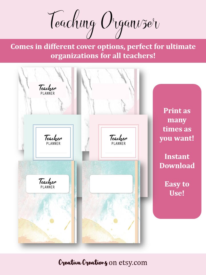 Teacher Planner Printable Teaching Journal Classroom & | Etsy Canada