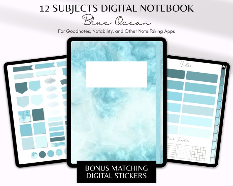 12 Subjects Hyperlinked Digital Notebook With Bonus Digital - Etsy
