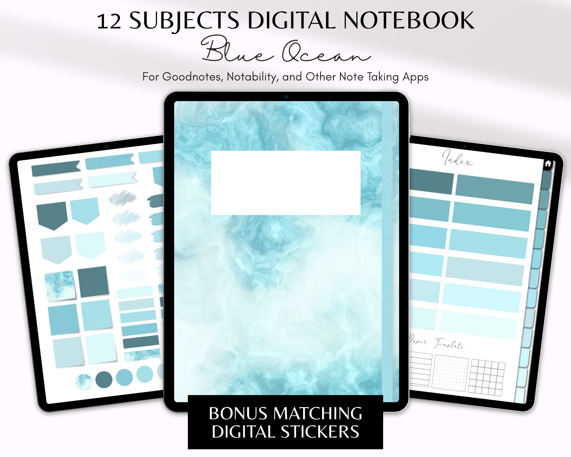 12 Subjects Hyperlinked Digital Notebook With Bonus Digital - Etsy