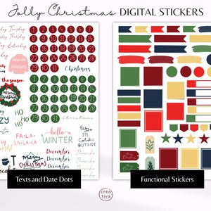 400 Jolly Christmas Digital Planner Sticker Set Icy December Christmas ...