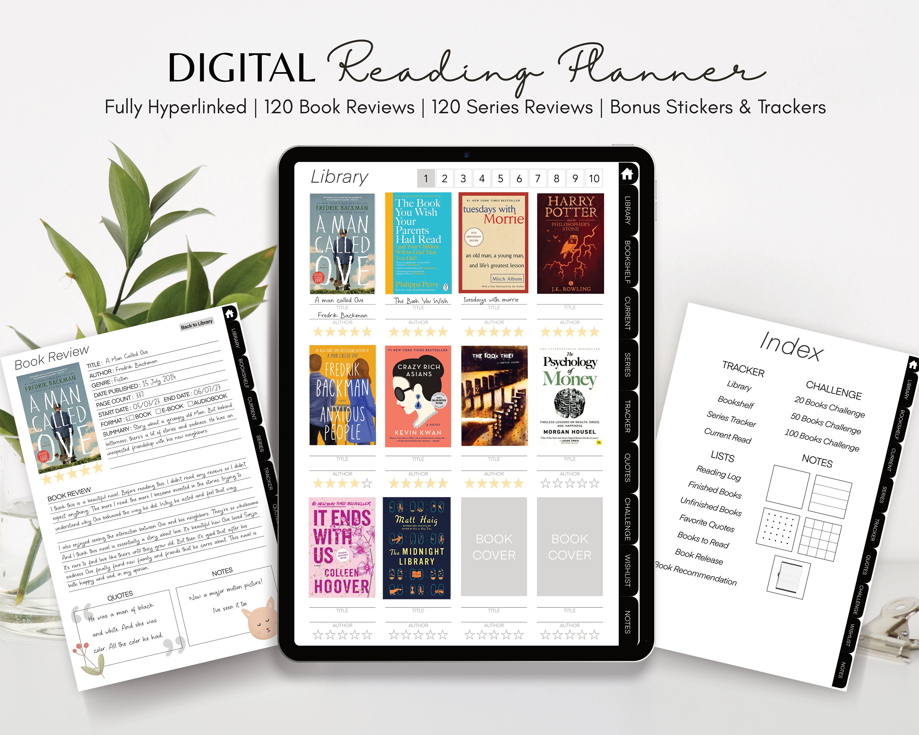 Digital Reading Journal Book Review Digital Library Hyperlinked ...
