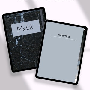 Dark Mode 12 Subjects Hyperlinked Digital Notebook With Bonus Digital ...