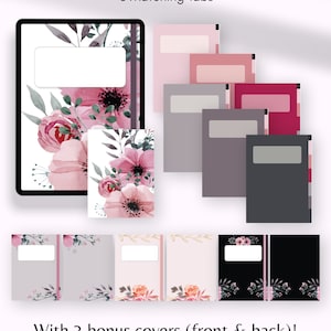 6 Subjects Floral Digital Notebook Beautiful Digital Notebook Goodnotes ...