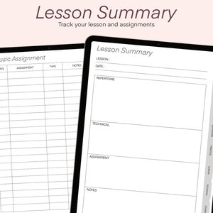 Digital Music Practice Planner New Goodnotes Hyperlinked iPad Digital ...