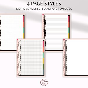 6 Subjects Hyperlinked Digital Notebook Goodnotes | Beautiful Digital ...