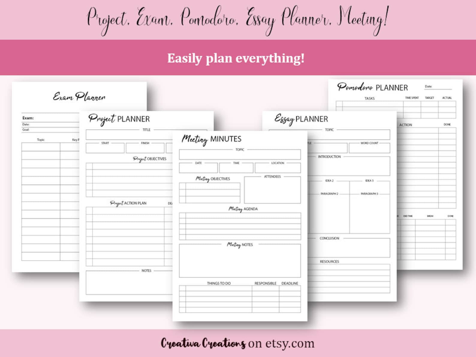 Teacher Planner Printable Teaching Journal | Classroom & Private ...