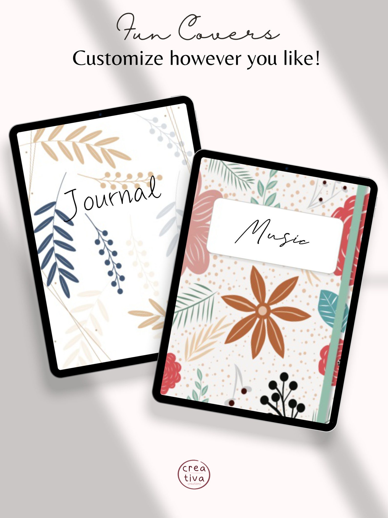 15 Fun Pattern Digital Notebook Covers Colorful Digital Notebook Cover ...