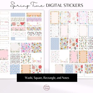 300+ Spring Time Digital Planner Sticker Set | March April May Easter ...