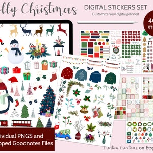 400 Jolly Christmas Digital Planner Sticker Set Icy - Etsy