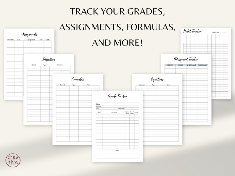 Student Academic Planner: 60+ Page Study Journal (A4, A5, Letter ...