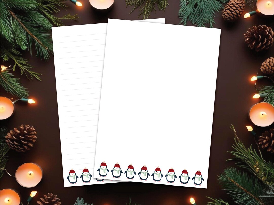 Printable Christmas Page Border Stationery Holiday Writing Paper ...